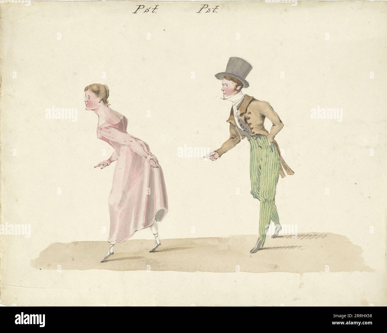 Dancing couple, 1811-1873 Stock Photo - Alamy