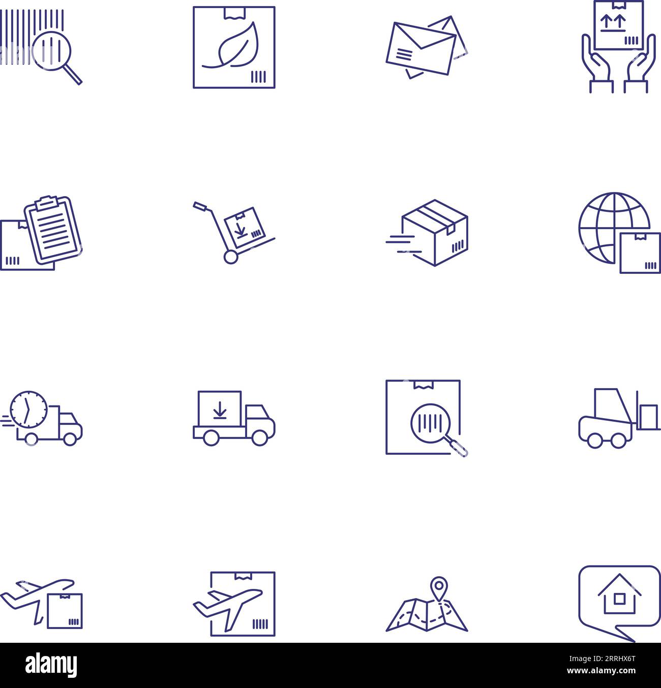 Parcel icons. Set of line icons Stock Vector Image & Art - Alamy