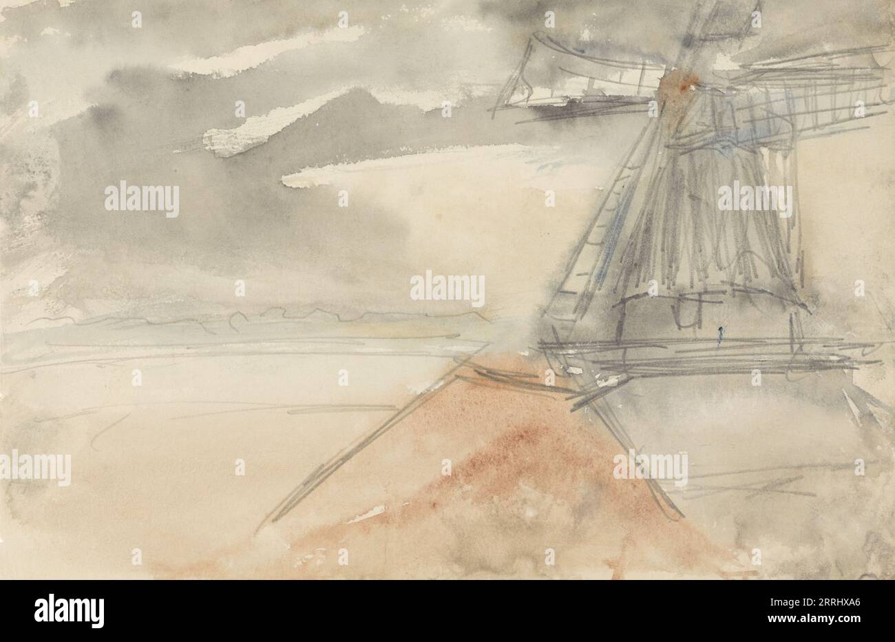 Windmill in moving air, 1834-1911 Stock Photo - Alamy