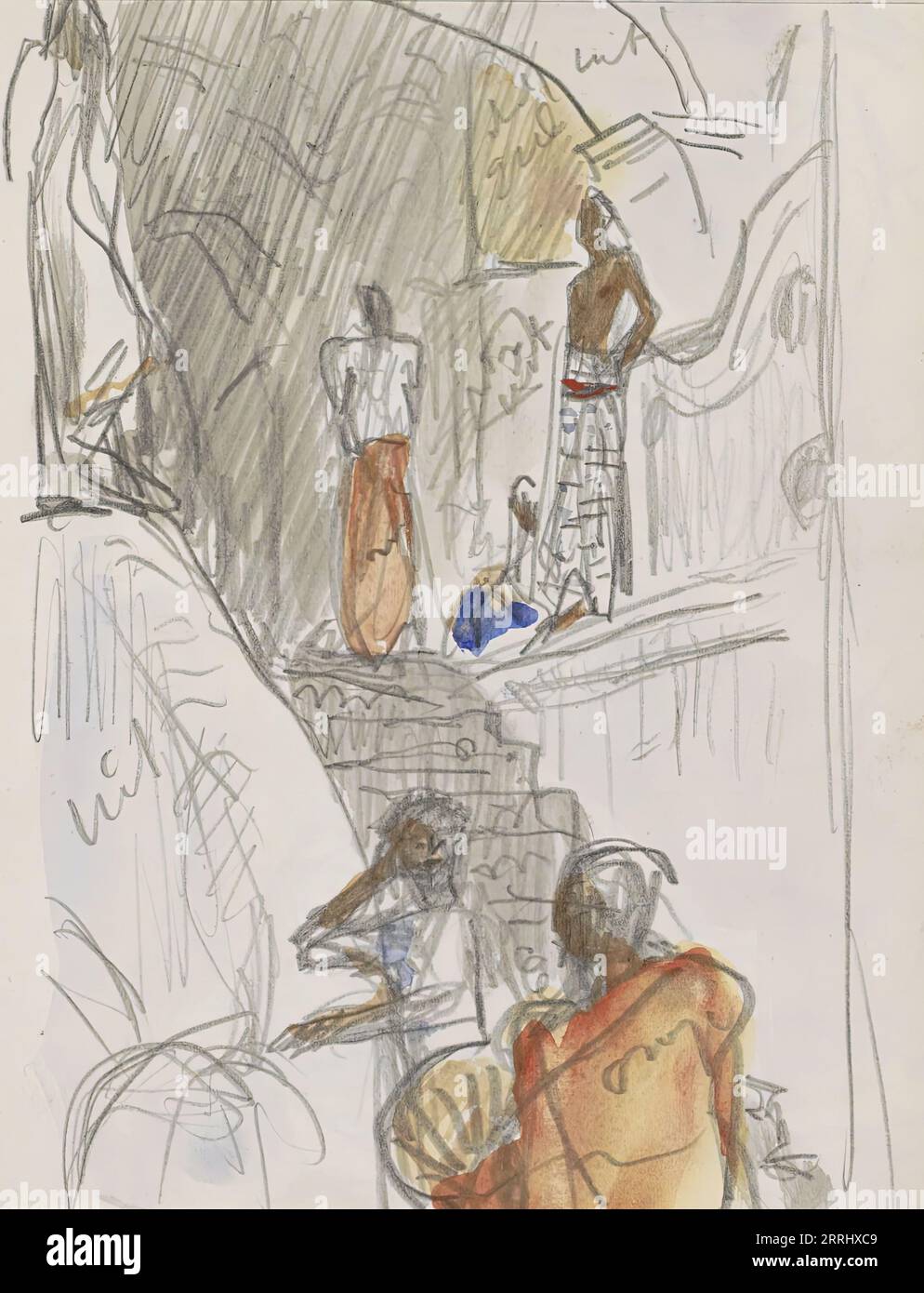 Indians at a temple staircase, 1924-1925 Stock Photo - Alamy
