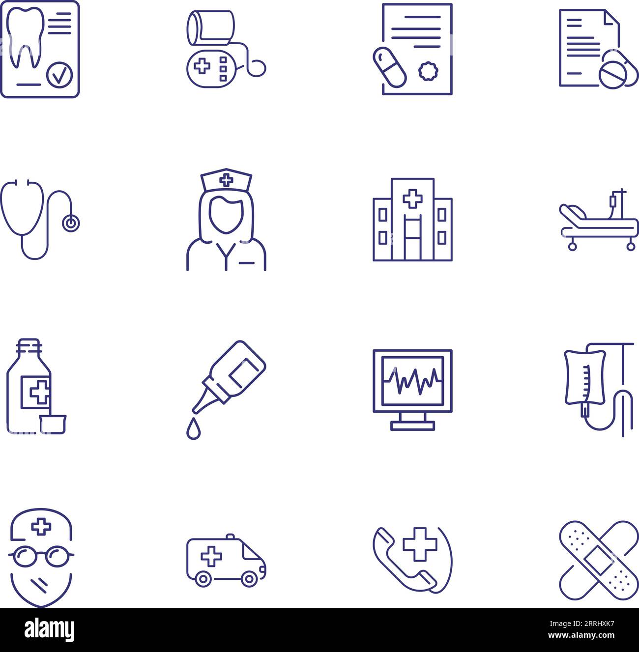 Treatment icons. Set of line icons Stock Vector Image & Art - Alamy