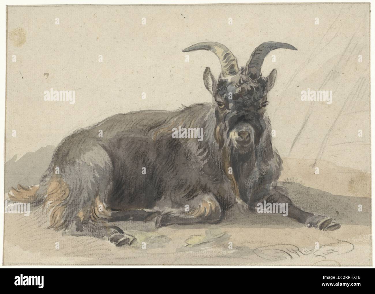 Watercolour and black chalk on paper hi-res stock photography and ...