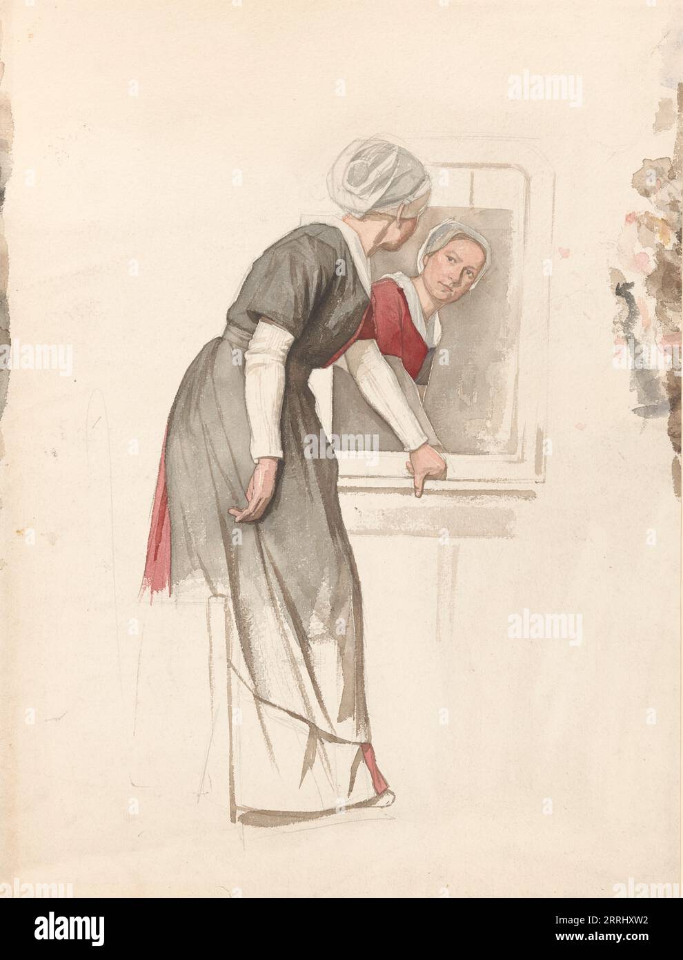 19th century woman in front of a mirror hi-res stock photography and ...