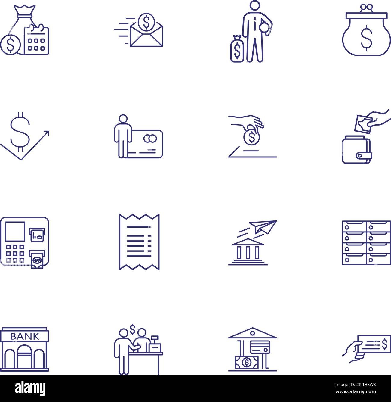 Financial transactions icons Stock Vector Image & Art - Alamy