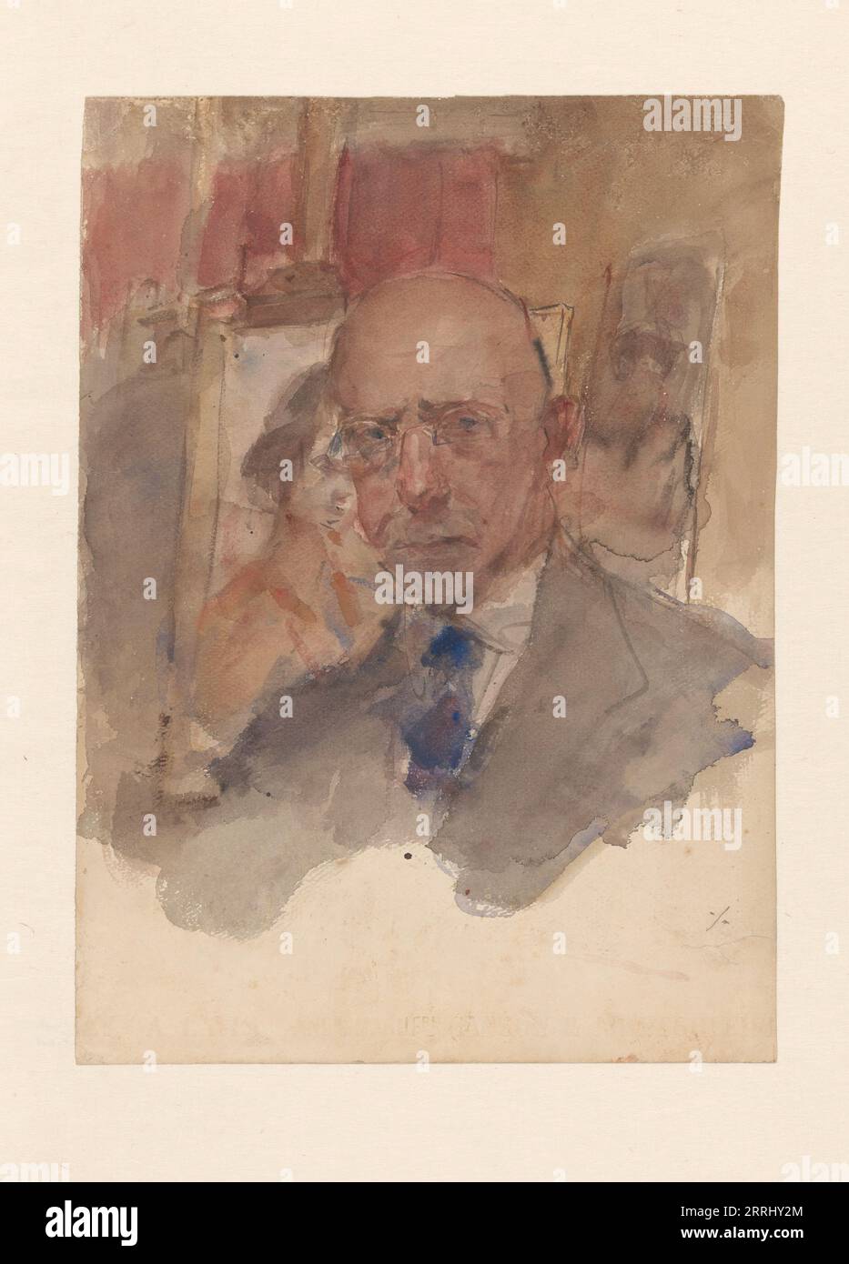 Self-portrait of Isaac Israels (unfinished), c.1875-c.1934 Stock Photo ...