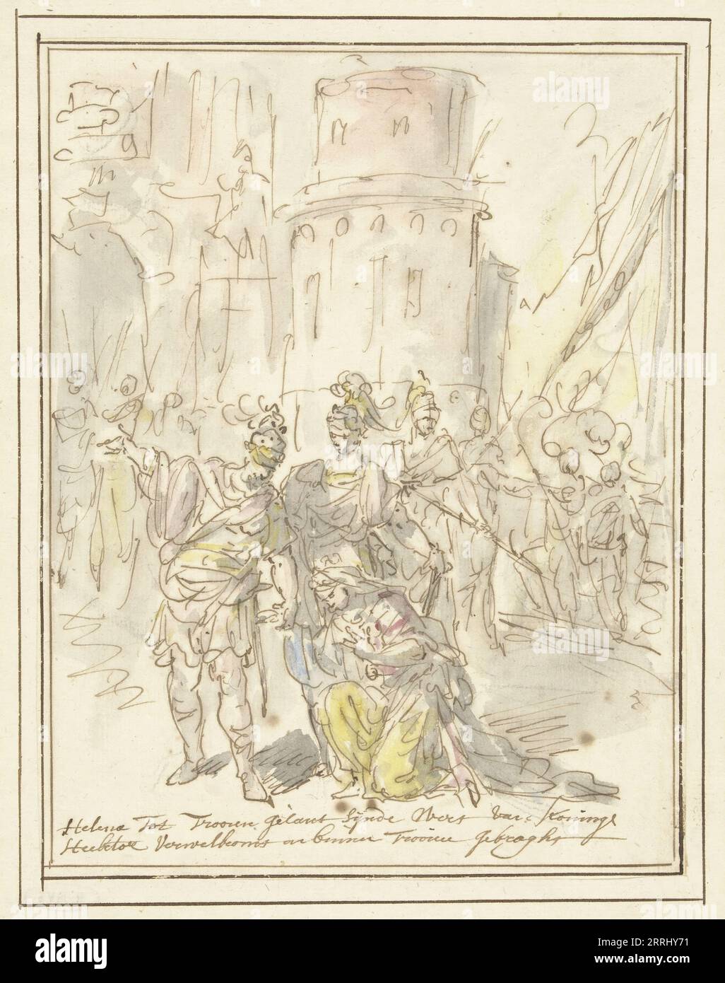 Helena is welcomed by Hector upon her arrival in Troy, 1677-1755 ...