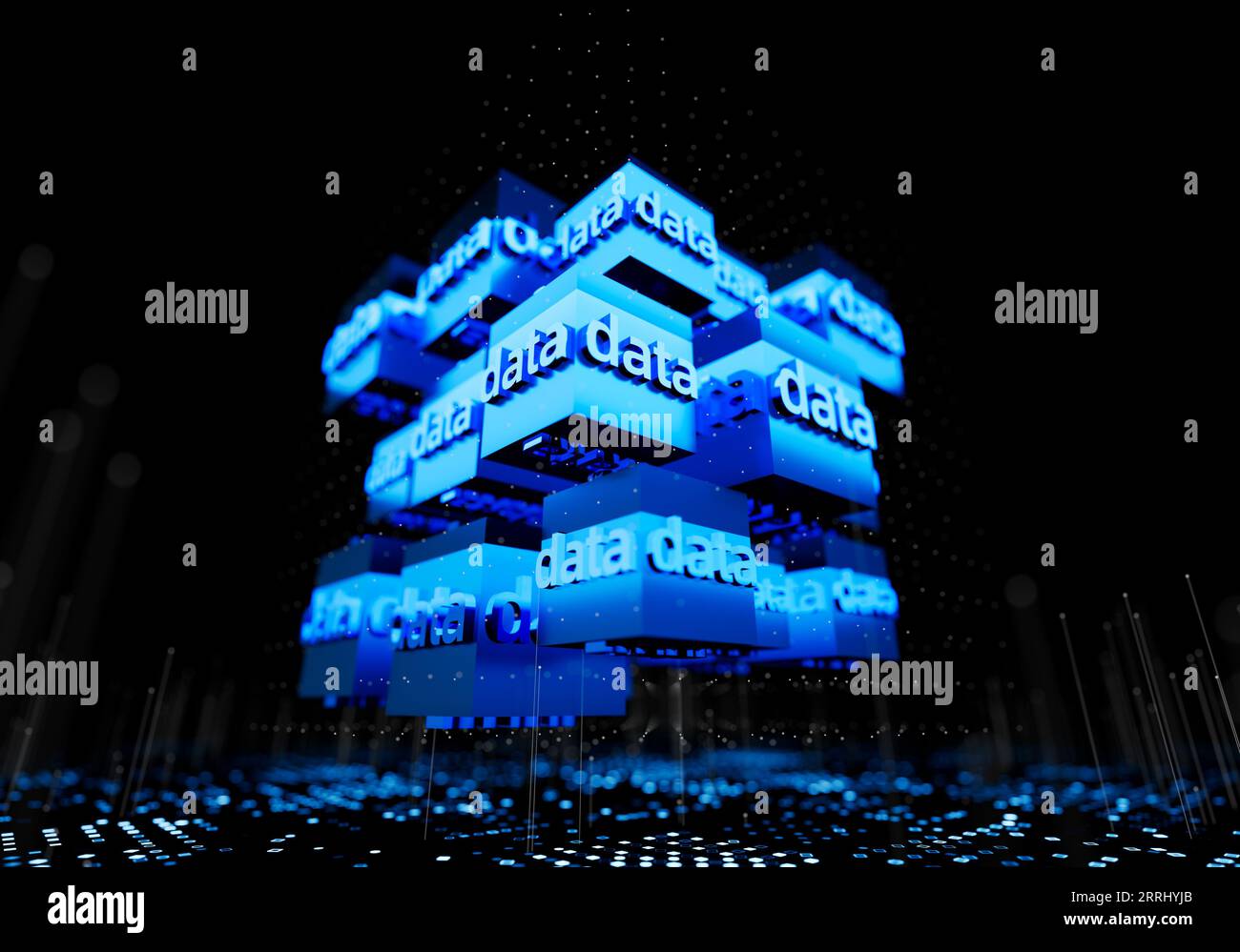 Digital technology data transmission and intelligent technology information storage Stock Photo ...