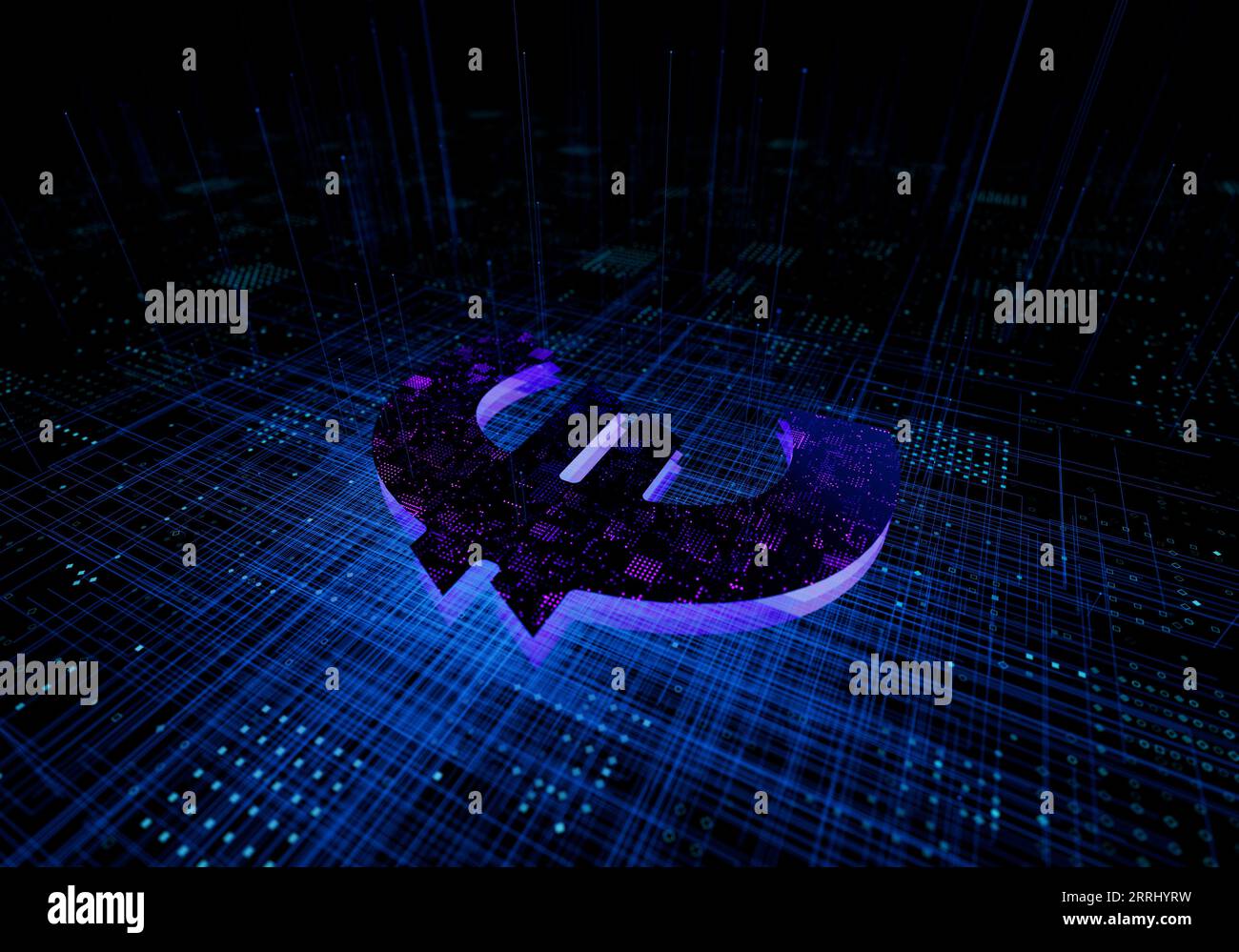 Financial data technology information transmission currency symbol euro ...