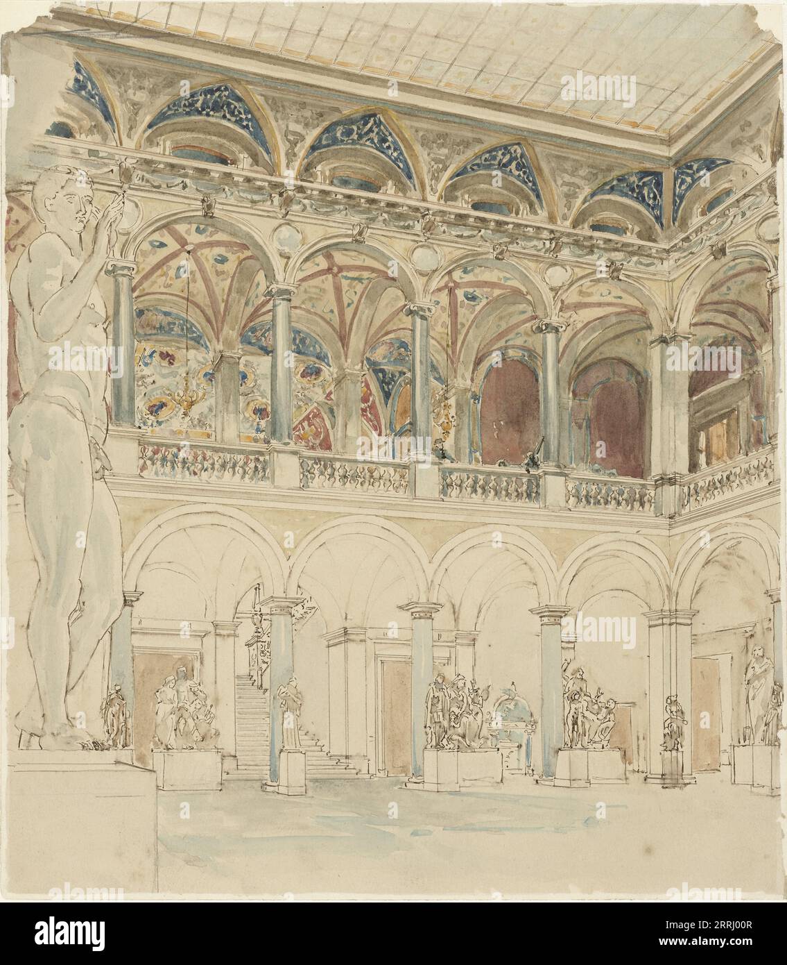 Courtyard of the Ecole des Beaux-Arts in Paris, 1872-1904 Stock Photo ...