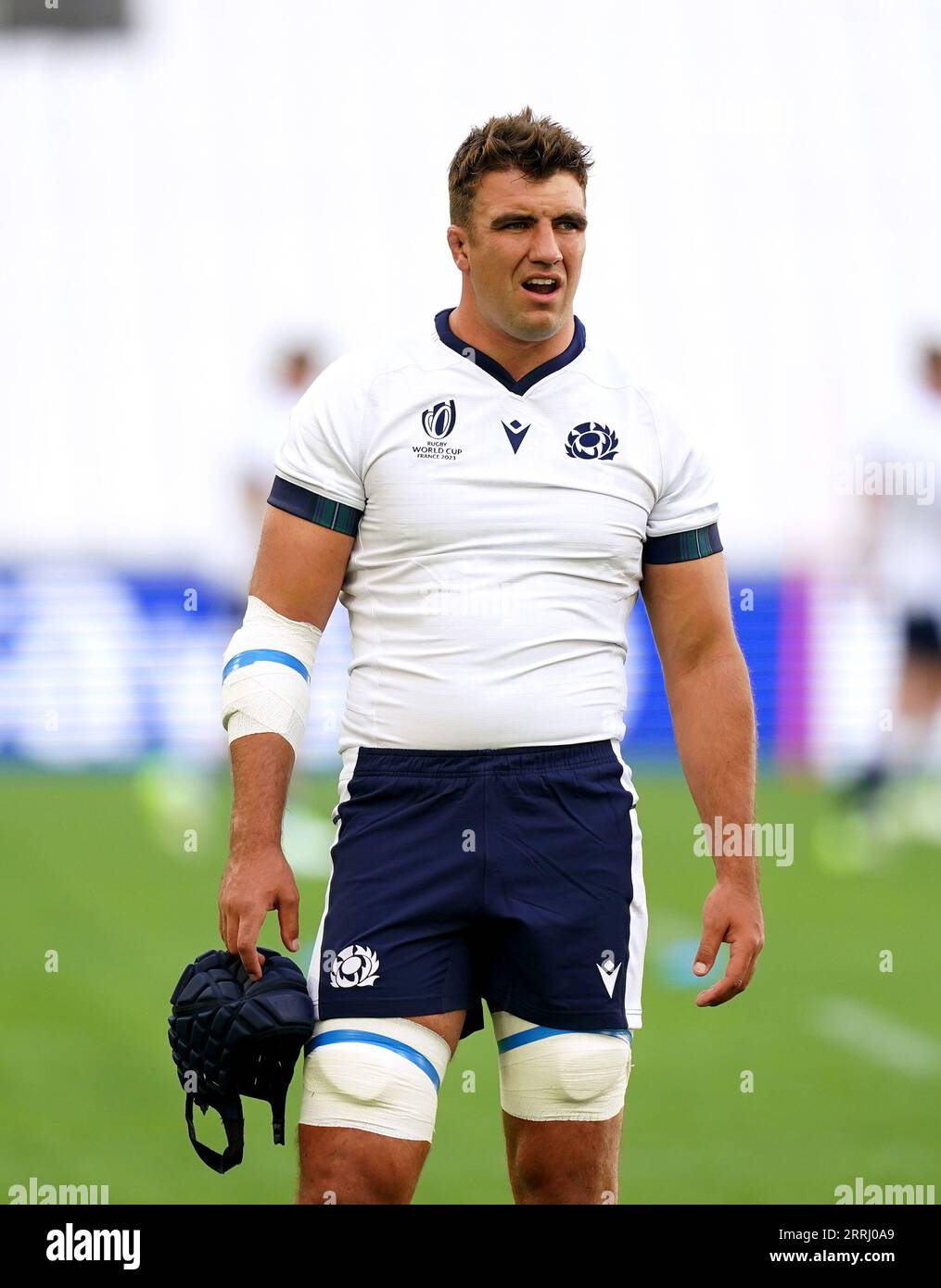 Scotland's Sam Skinner during the captain's run at the Stade de ...
