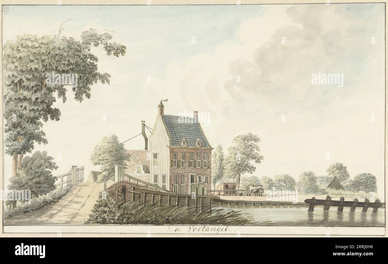 De Voetangel Inn on the Utrecht canal, 1782 Stock Photo - Alamy