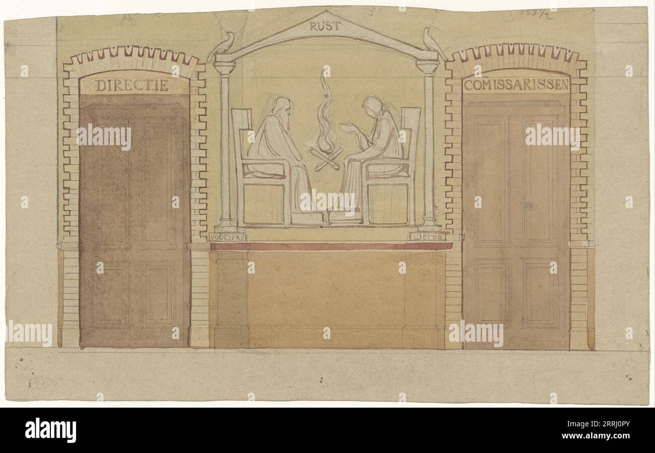 Rest from old age, through Precaution and Love, 1869-1925. Design for ...