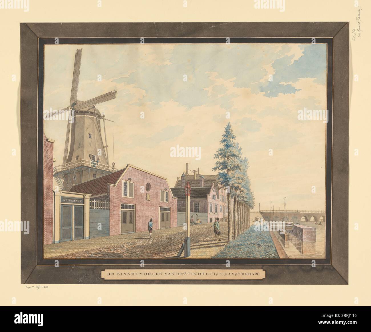 View of the prison windmill in Amsterdam, 1800-1900 Stock Photo - Alamy