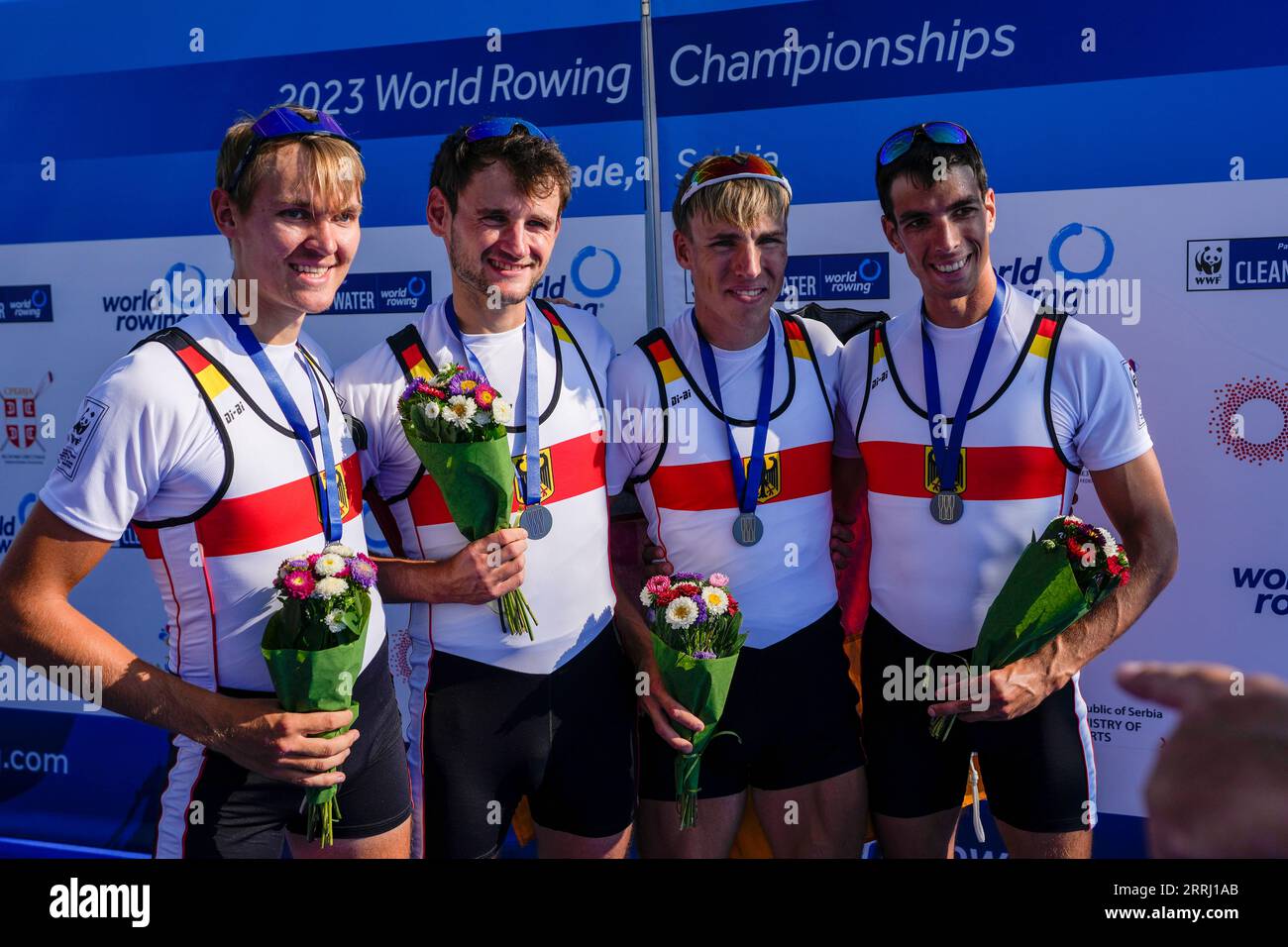 Second placed Max Von Buelow, Simon Klueter, Fabio Kress and Joachim ...