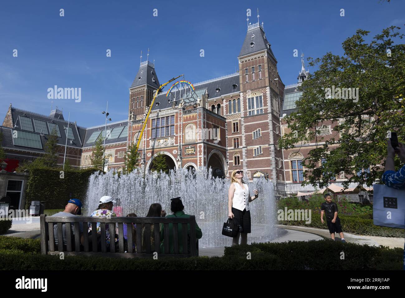 AMSTERDAM - The light sculpture Breathe, Walk, Die (2014) by the artist ...