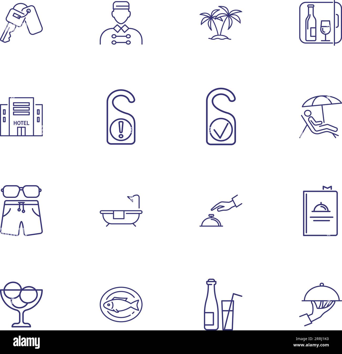 Tourist resort icons Stock Vector Image & Art - Alamy