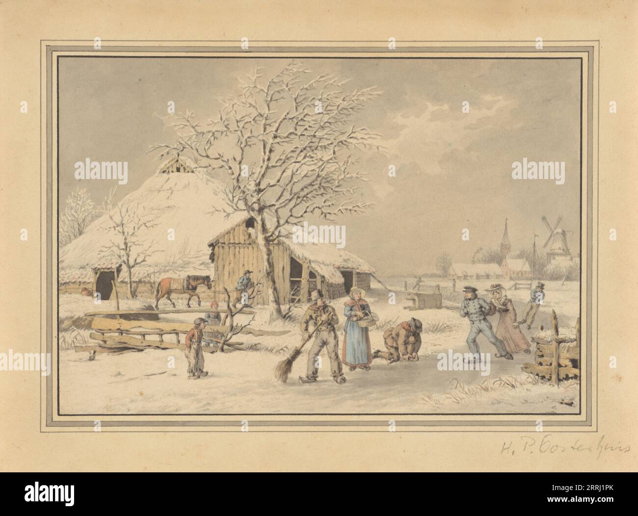 Winter landscape, 1794-1854 Stock Photo - Alamy