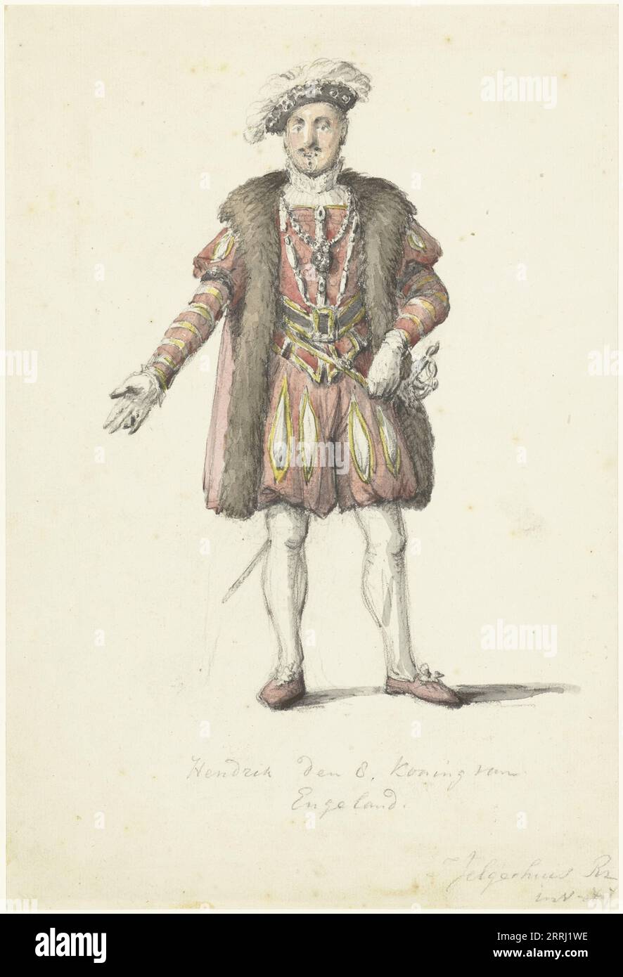 An actor as King Henry VIII of England, 1780-1836 Stock Photo - Alamy