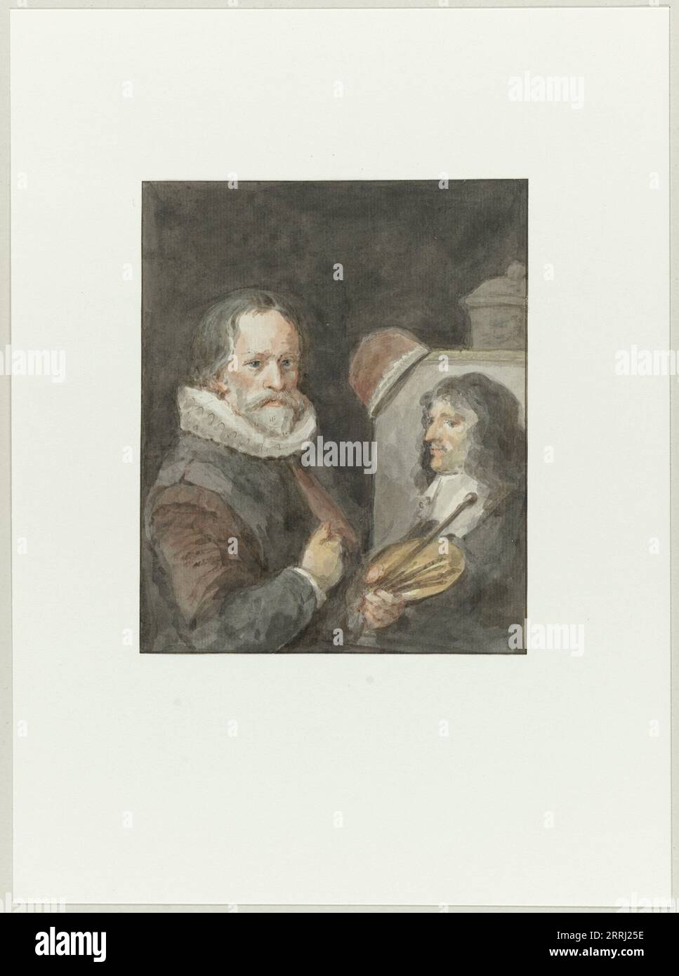 Portrait of Michiel van Mierevelt, holding Jacob Willemsz. Delff ...