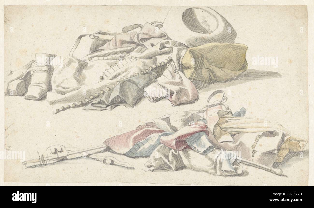 Two still lifes of a soldier's uniform, 1600-1699 Stock Photo - Alamy