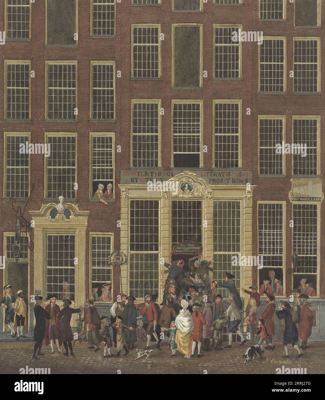 Jan de Groot's bookshop and lottery office in the Kalverstraat in ...