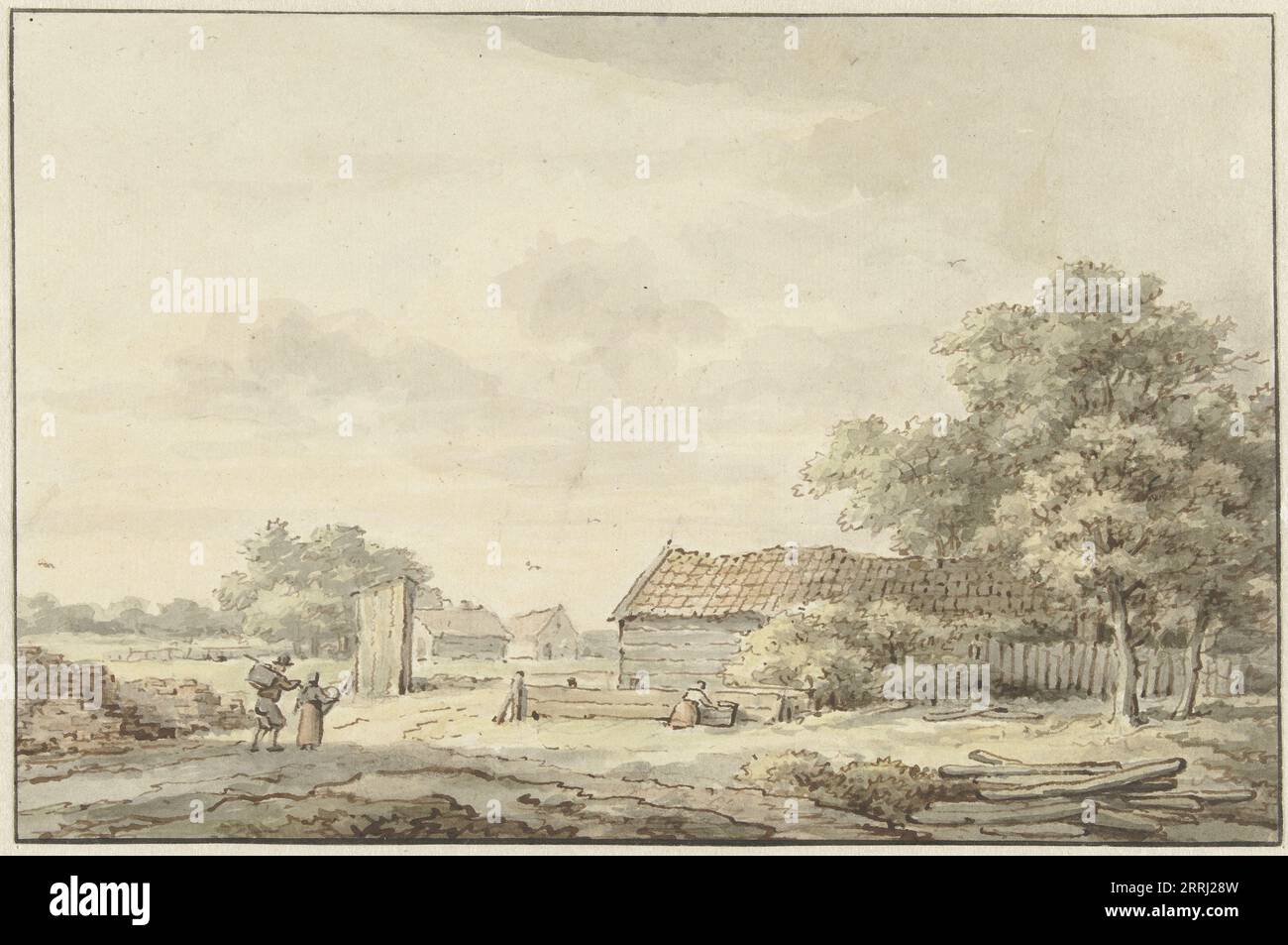 Landscape with farms, 1756-1826 Stock Photo - Alamy