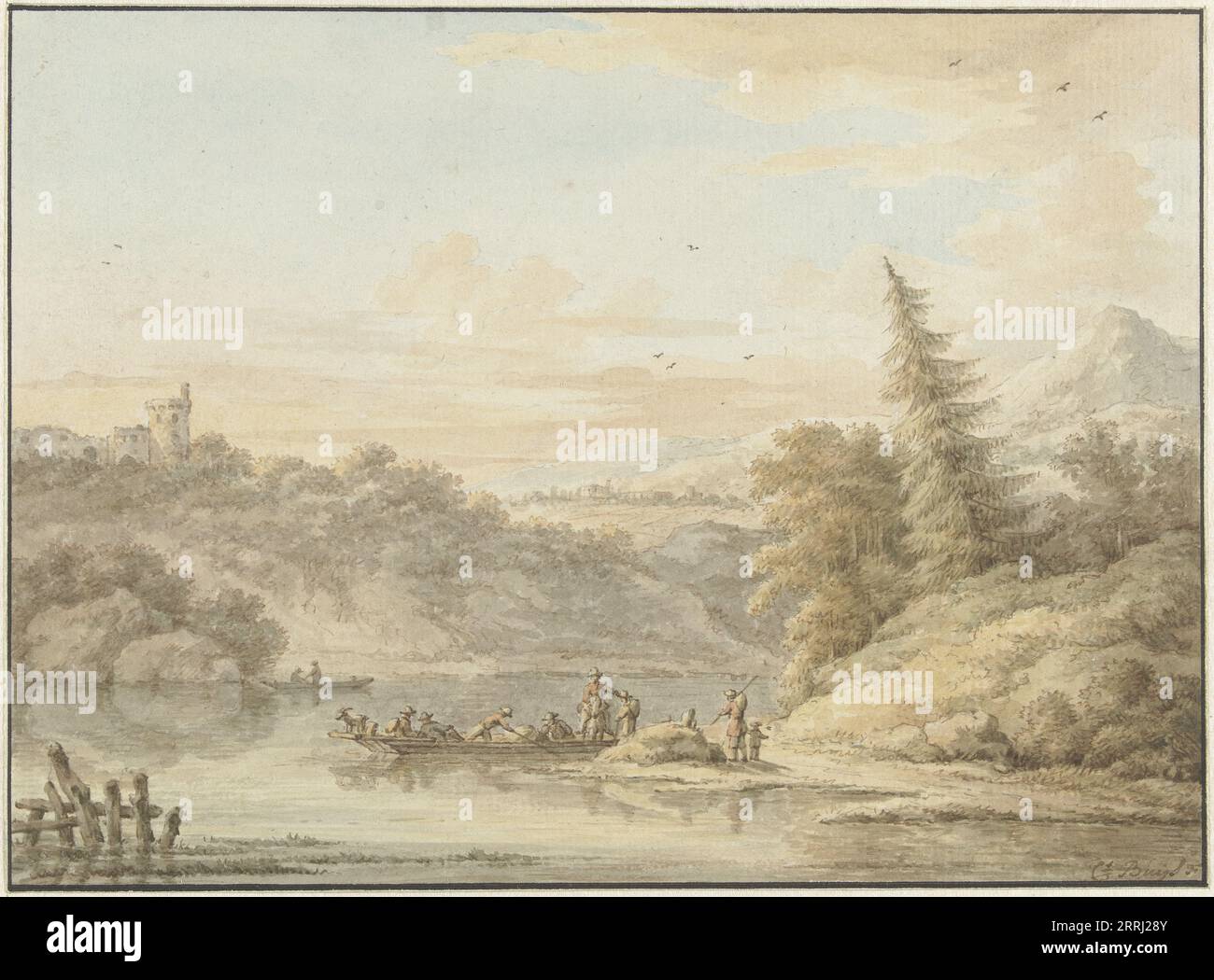 Child drawing landscape river hi-res stock photography and images - Alamy