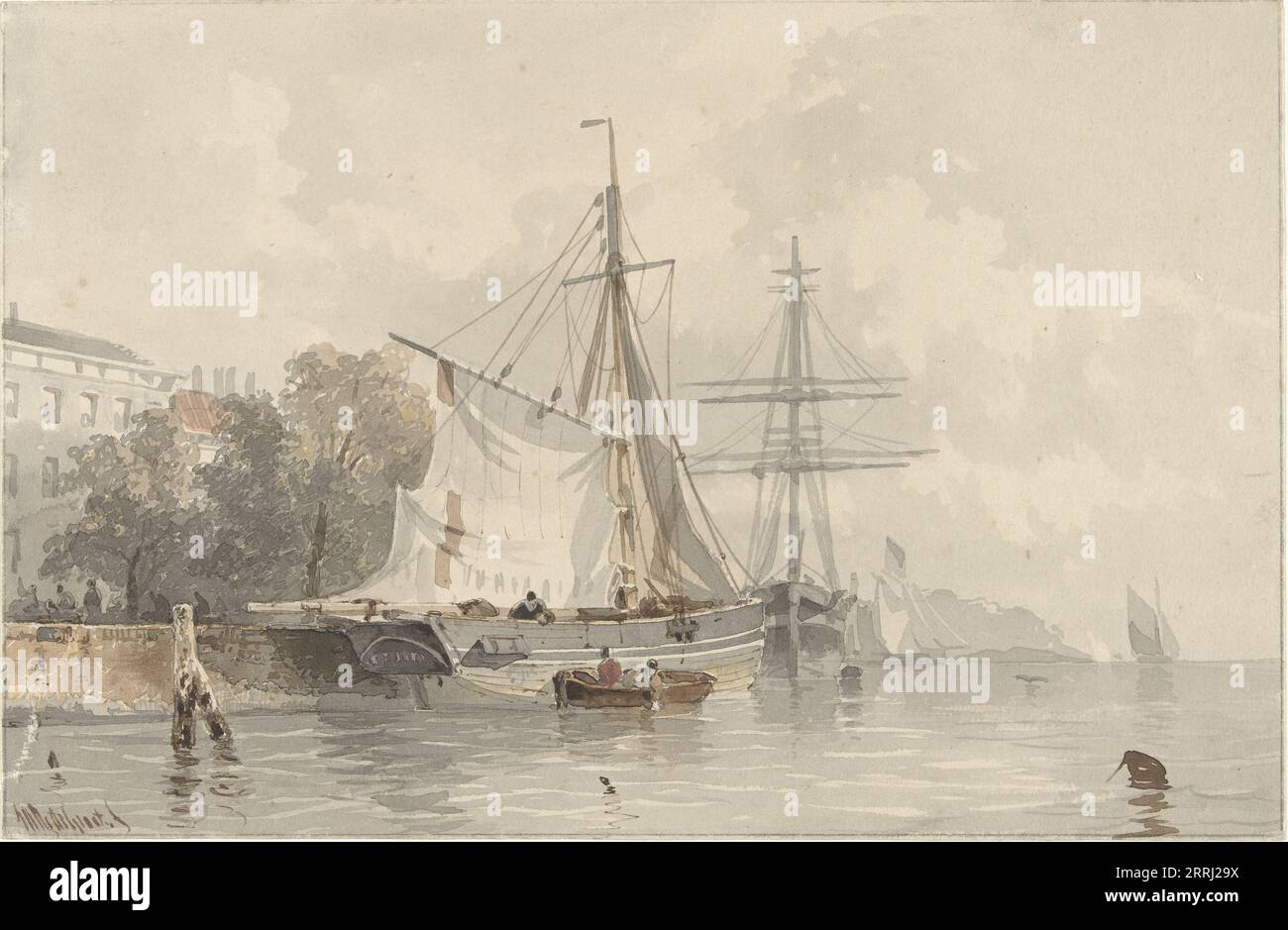Sailing ships ashore, 1834-1872 Stock Photo - Alamy