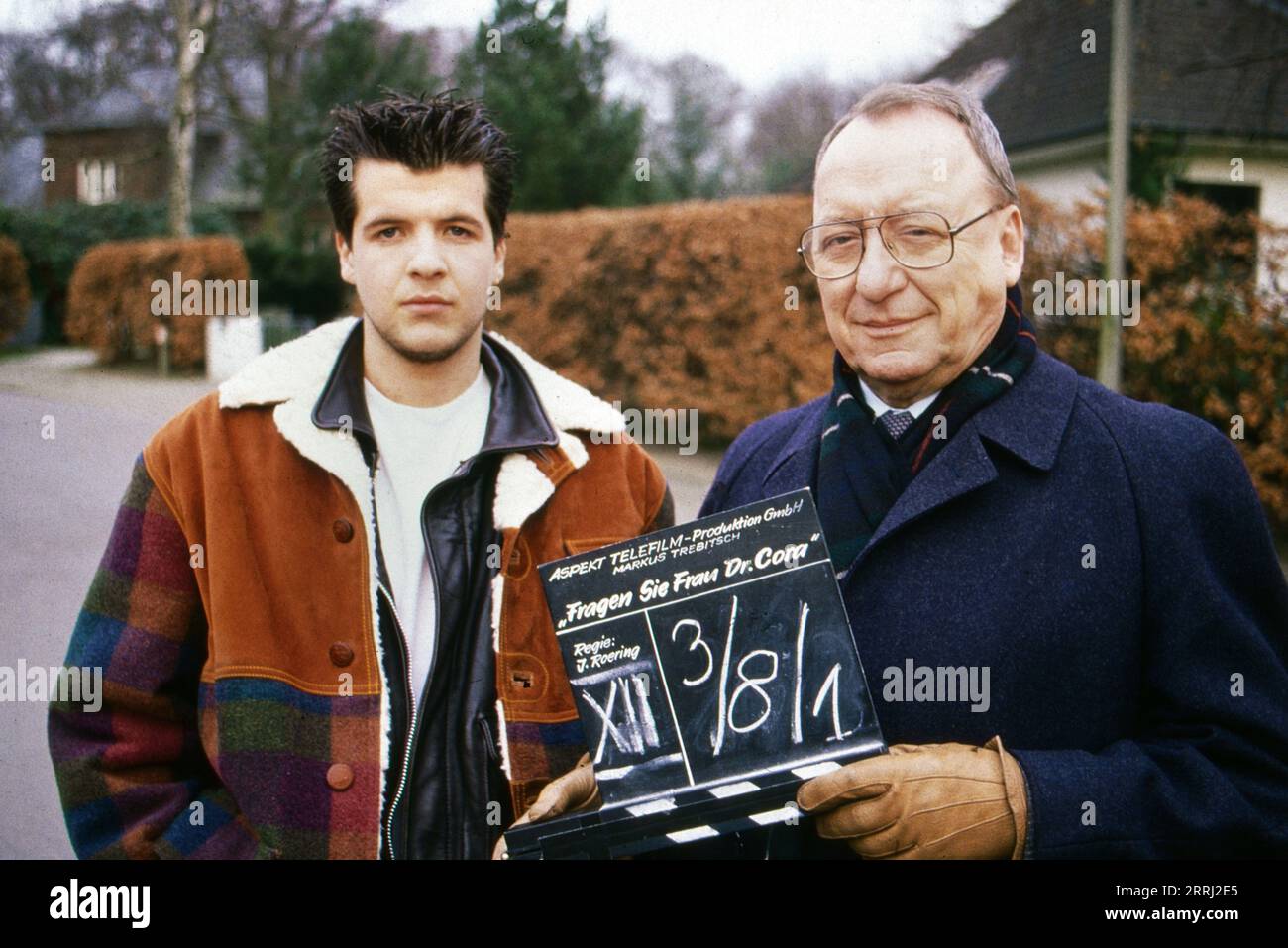 Marek Erhardt, deutscher Schauspieler, mit Kollege Ulrich Matschoss bei ...