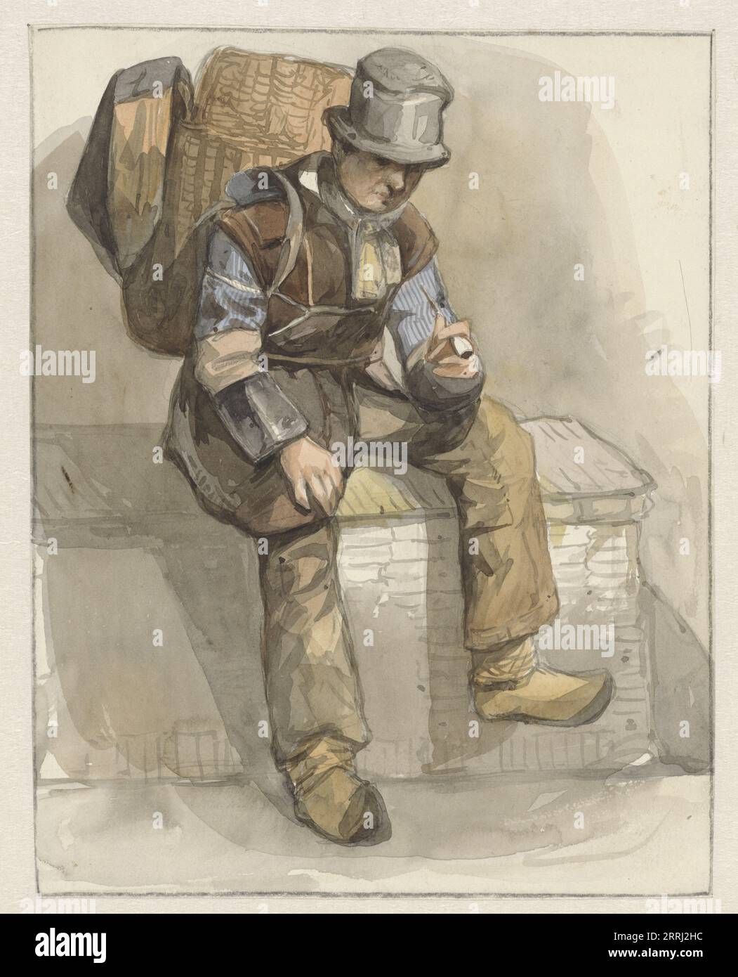 Seated peddler, 1834-1862 Stock Photo - Alamy