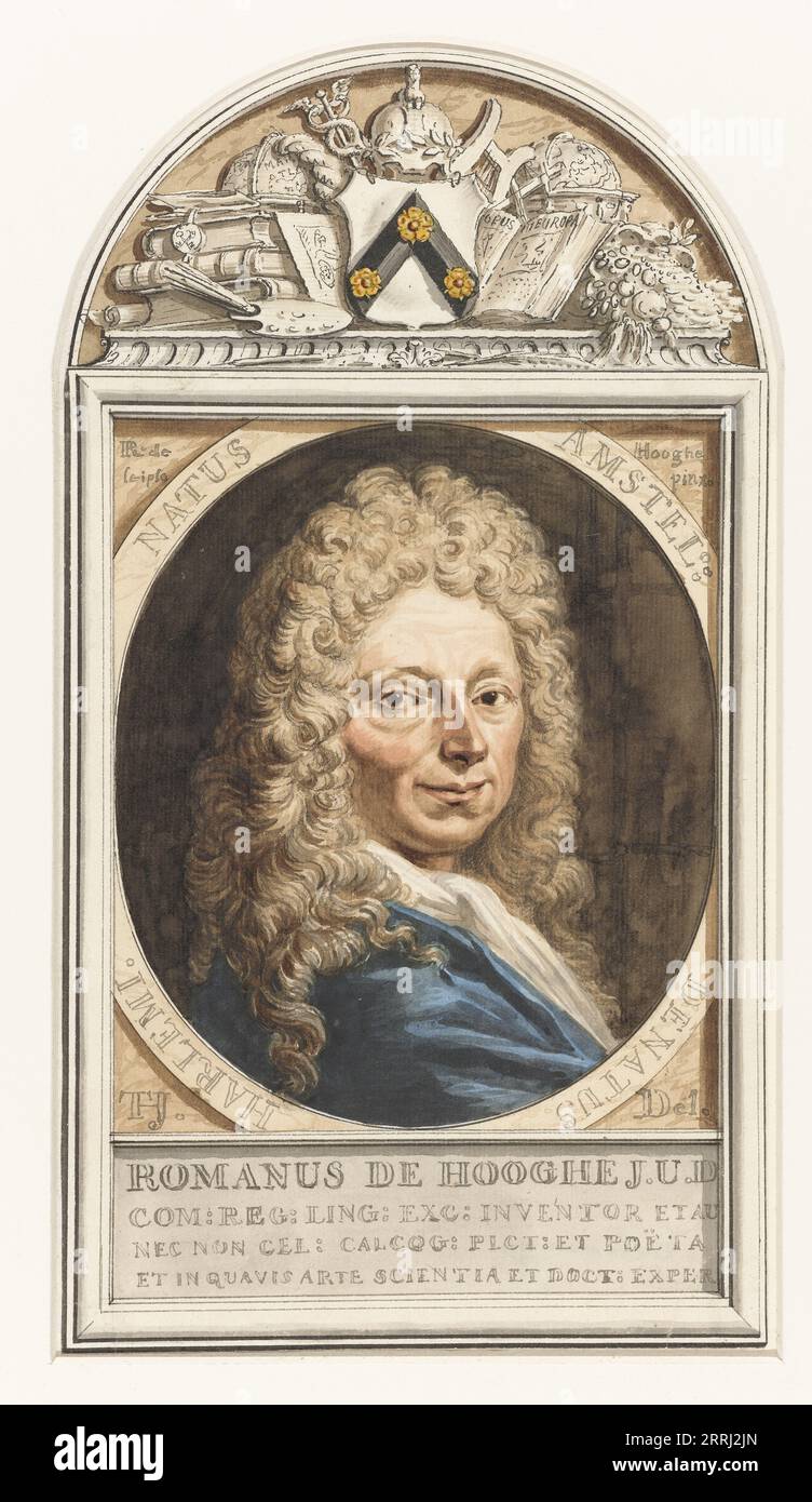 Portrait of Romeyn de Hooghe, 1712-1795. Dutch artist, painter ...