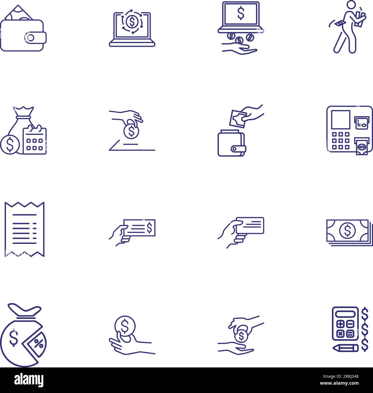 Saving money icons Stock Vector Image & Art - Alamy
