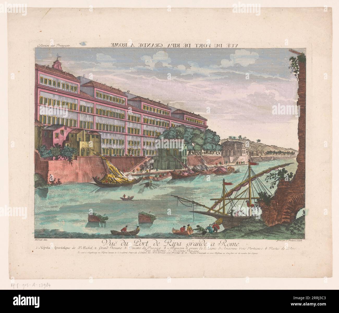 View of the Porto di Ripa Grande in Rome, 1755-1779 Stock Photo - Alamy