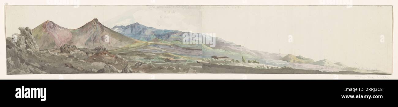 Molten rock of volcanic eruption in 1669 located next to Monte Rosso ...