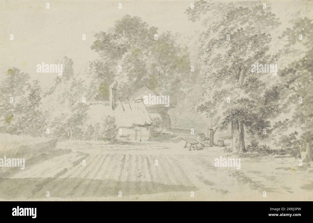 Farm in the woods, 1783 Stock Photo - Alamy