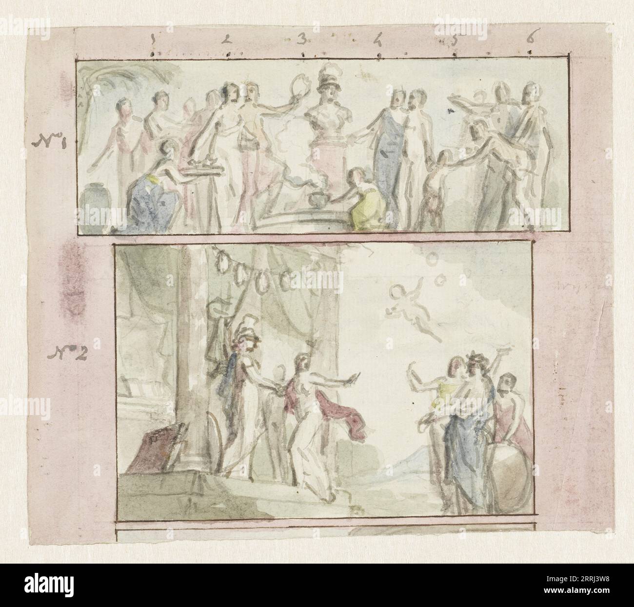 Virtue and the temple of wisdom, 1752-1819. Two symbolic ...