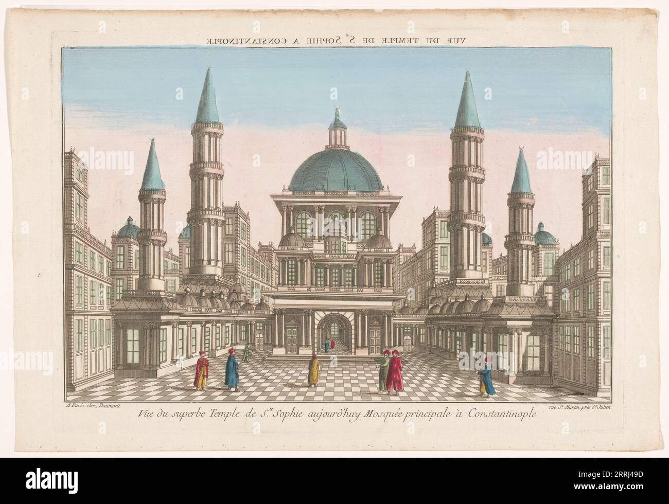 View of the Mosque Hagia Sophia in Constantinople, 1745-1775 Stock ...