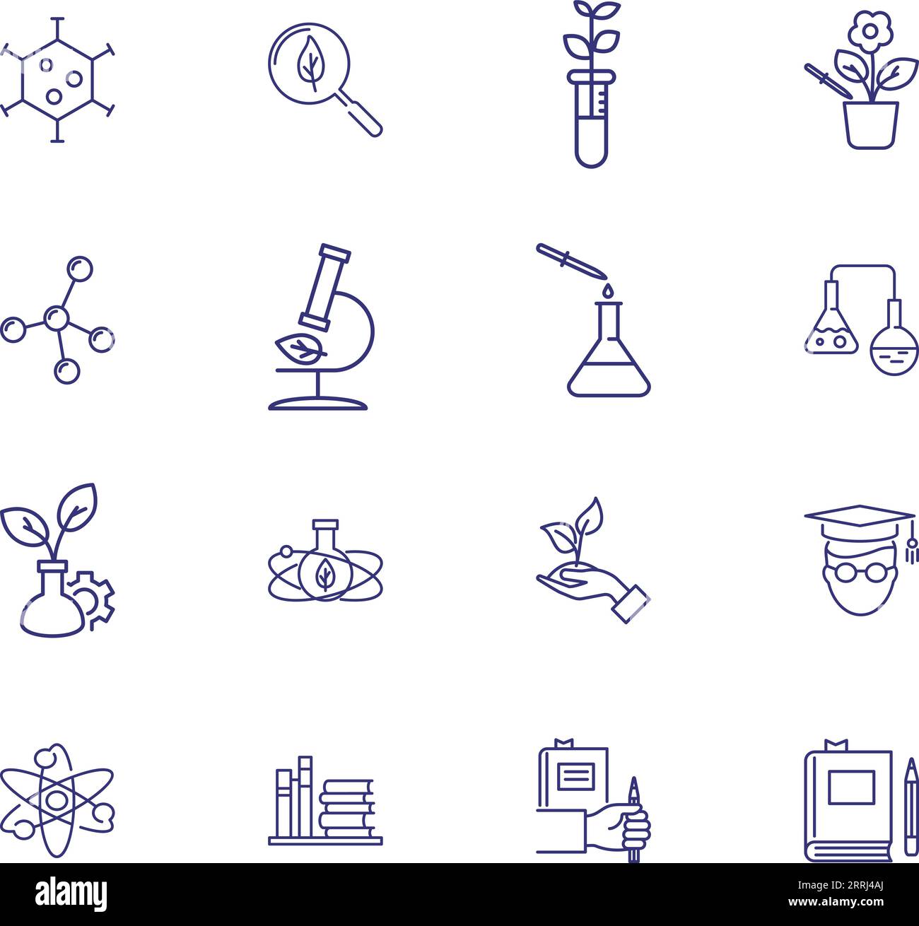 Biological research icons Stock Vector Image & Art - Alamy