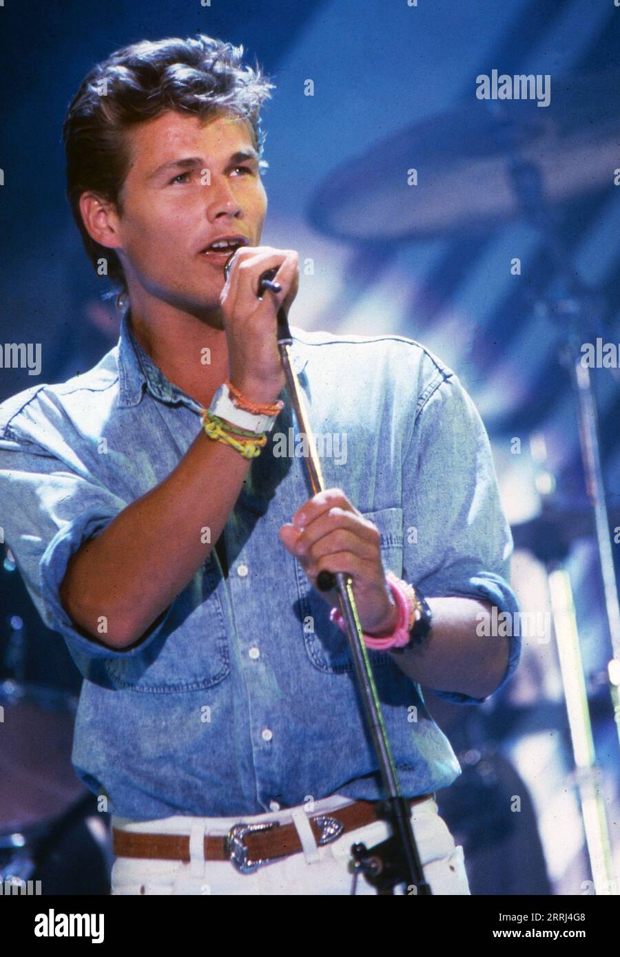 Morten Harket, Sänger der norwegischen Popgruppe "a-ha", bei einem ...