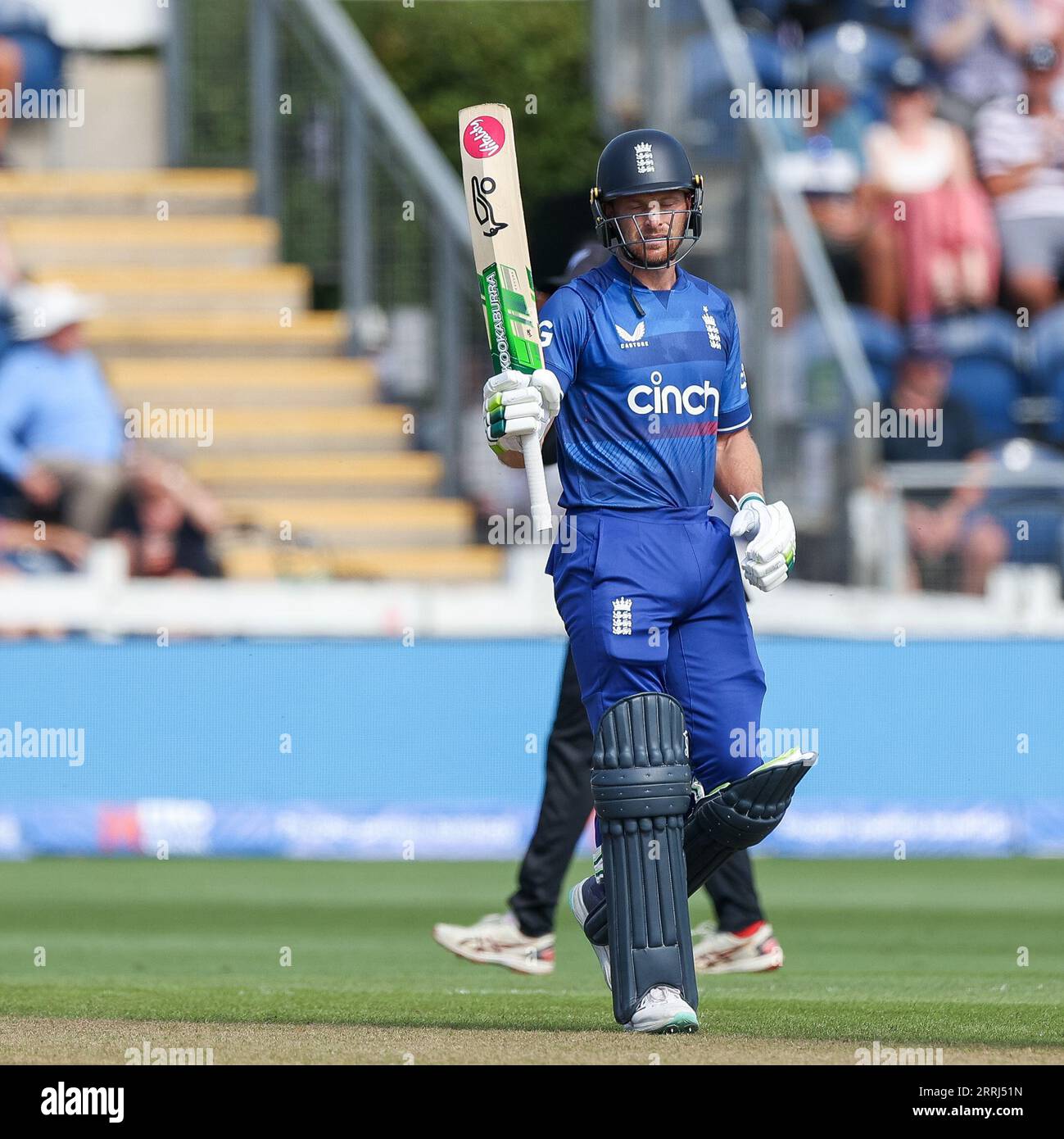 Cardiff, UK. 08th Sep, 2023. England's captain, Joss Buttler reaches ...