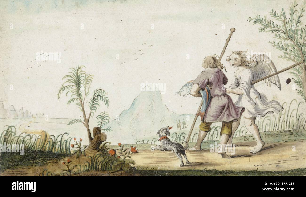 Tobias and the angel, 1655 Stock Photo - Alamy