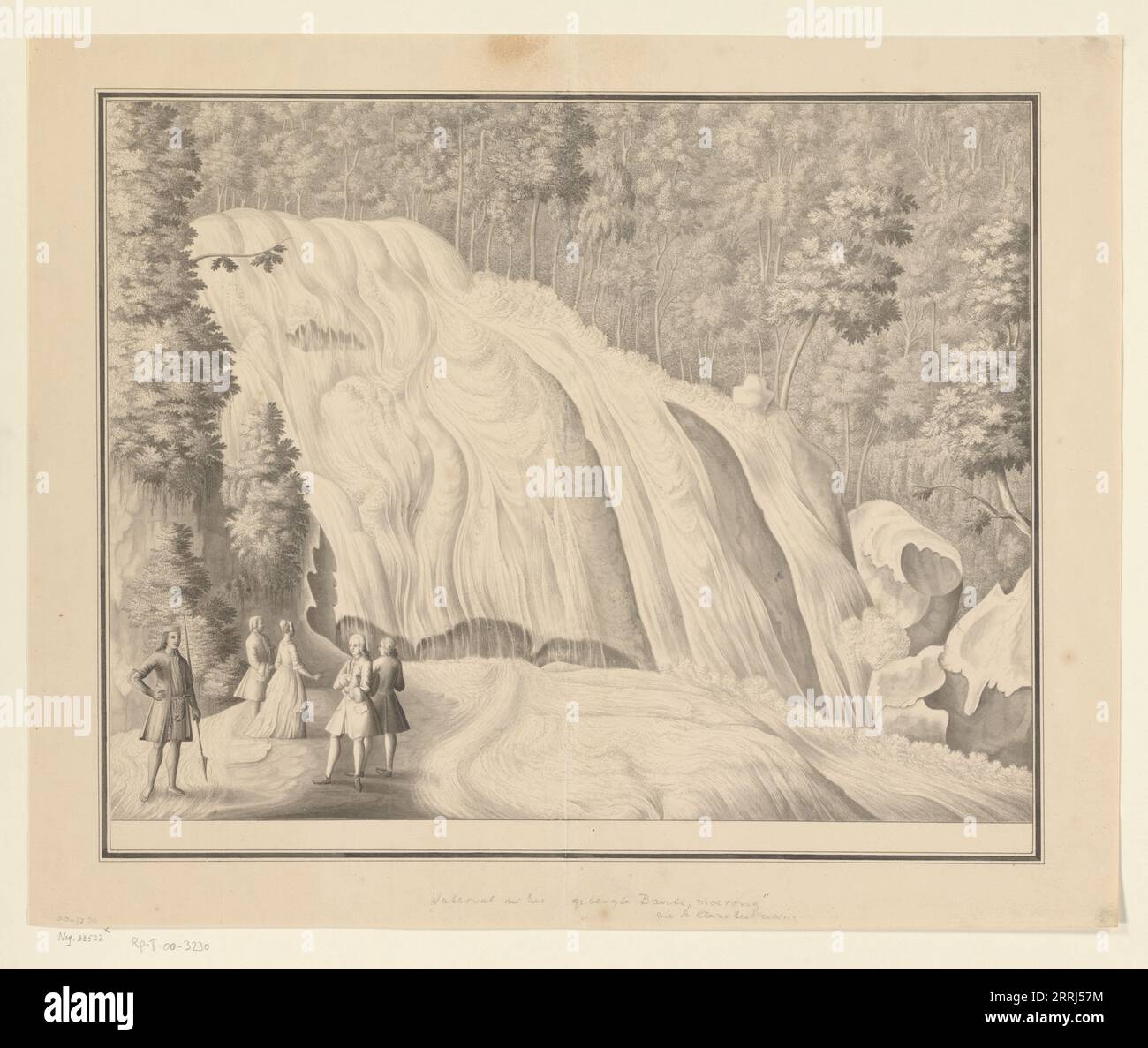 Waterfall in the Bantimurung mountains, 1745. 'This waterfall I drew ...