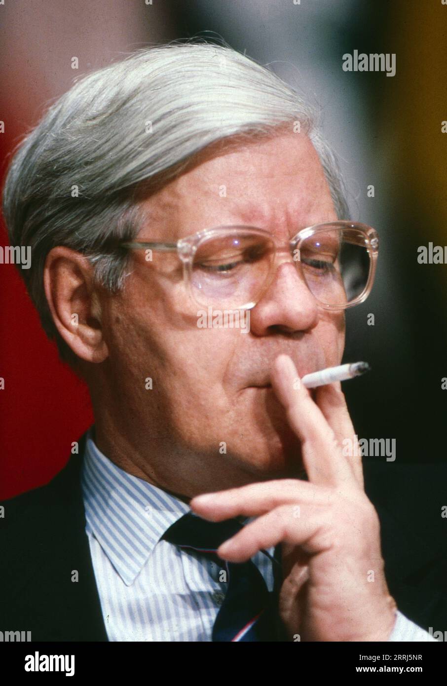 Helmut Schmidt, SPD Politiker, Ex Bundeskanzler, beim ICC Kongress in ...