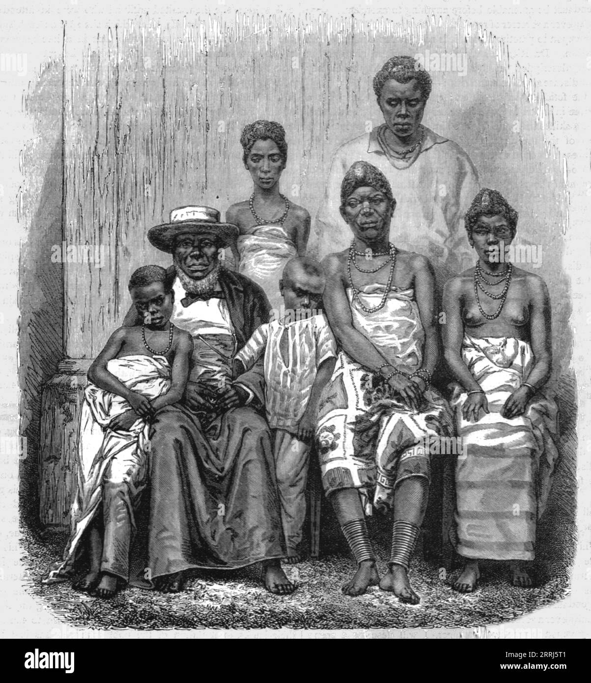 'The chief Kringer, and his family; The Gaboon.', 1875. From ...