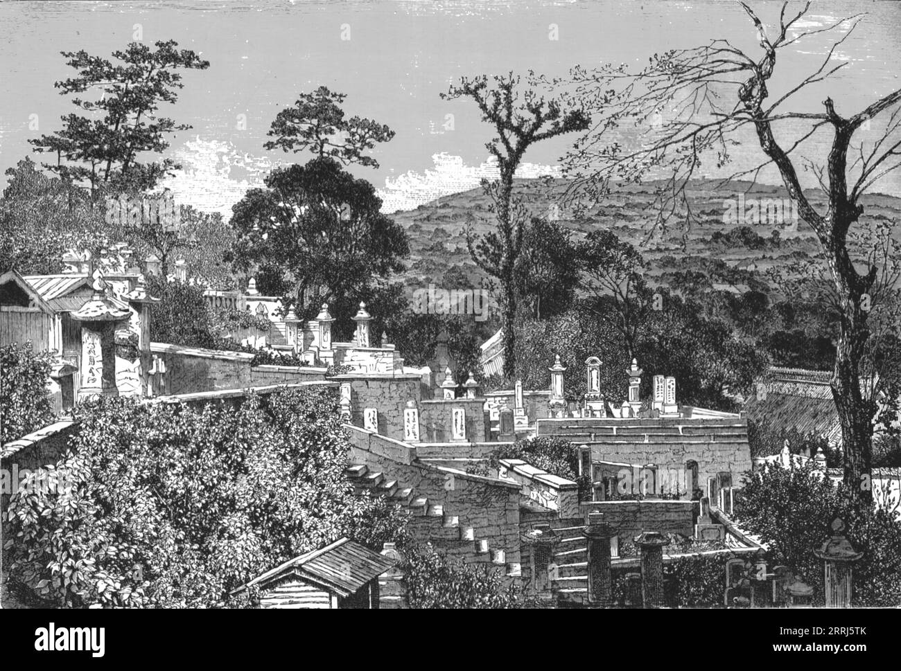 'Cemetery of Nagasaki; A European Sojourn in Japan', 1875. From ...