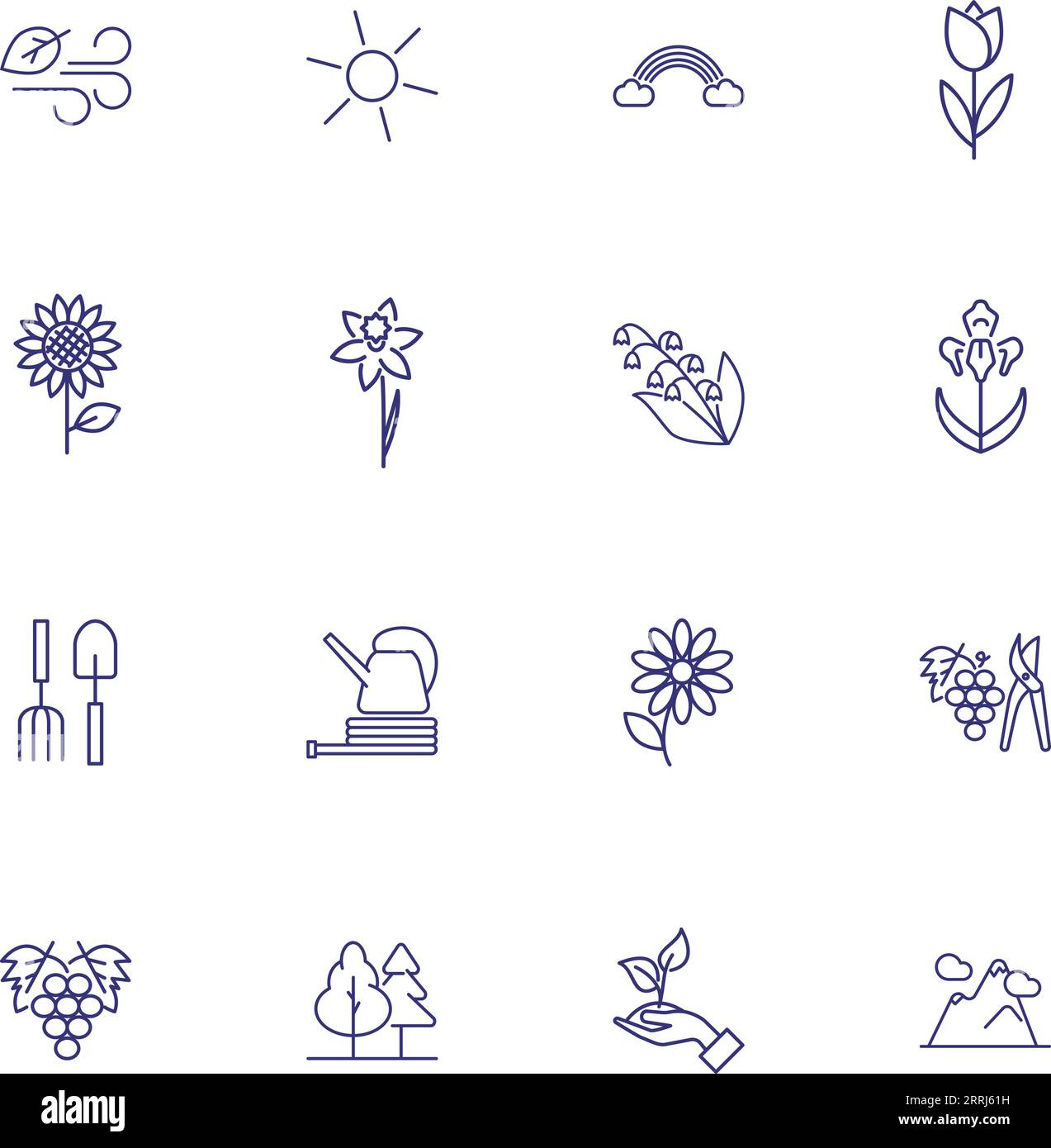 Growing plants icons Stock Vector Image & Art - Alamy