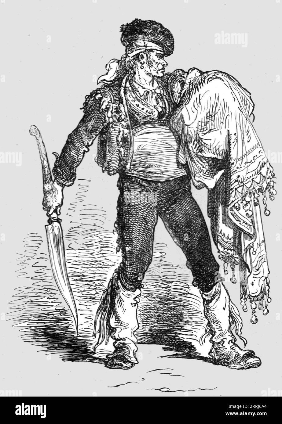 'The Navaja; Notes on Spain', 1875.From, 'Illustrated Travels' by H.W ...