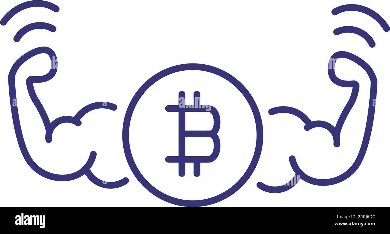Power bitcoin line icon Stock Vector Images - Alamy