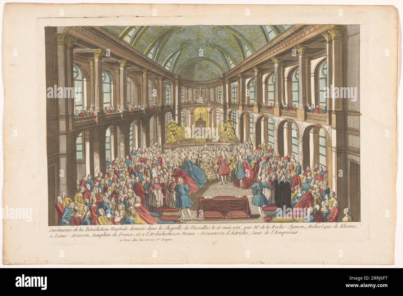 View of marriage between Louis XVI, King of France, and Marie ...