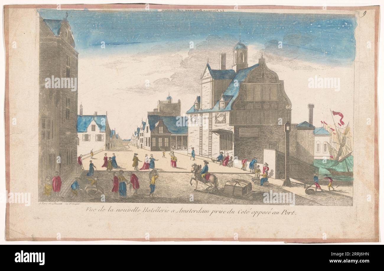 View of the new bridge and Paalhuis on the IJ in Amsterdam, 1700-1799 ...